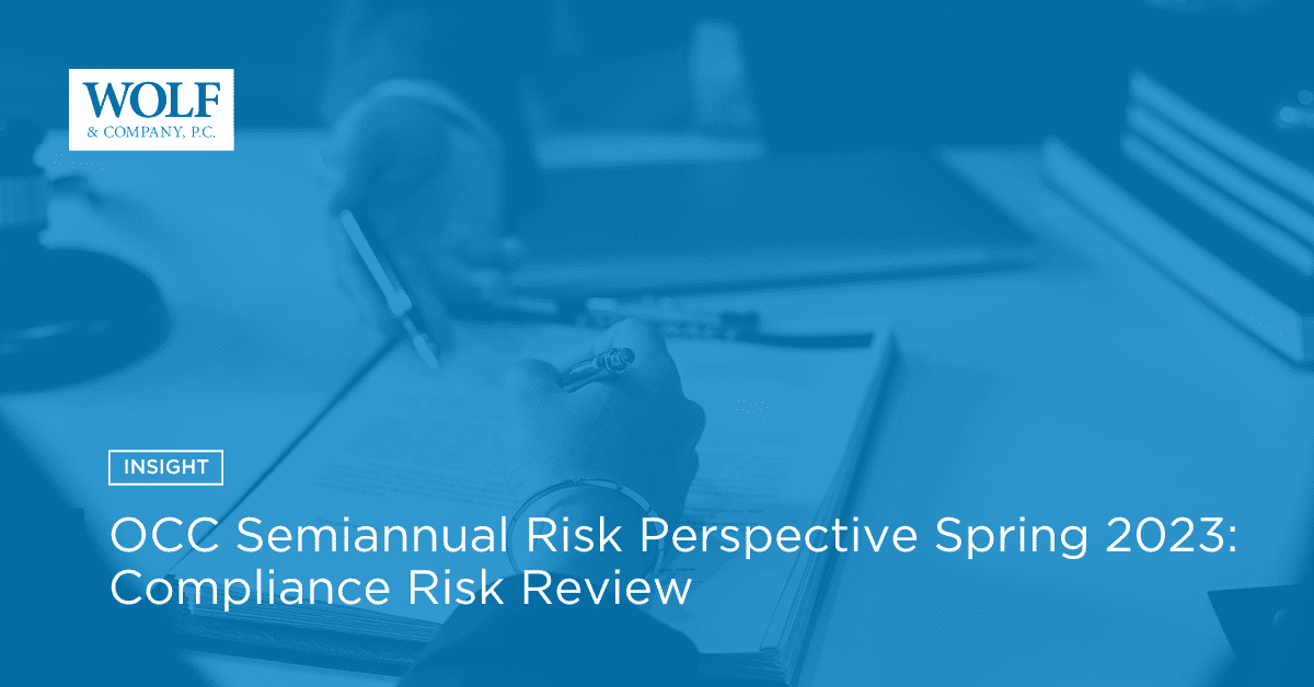 OCC Semiannual Risk Perspective Spring 2023: Compliance Risk Review ...